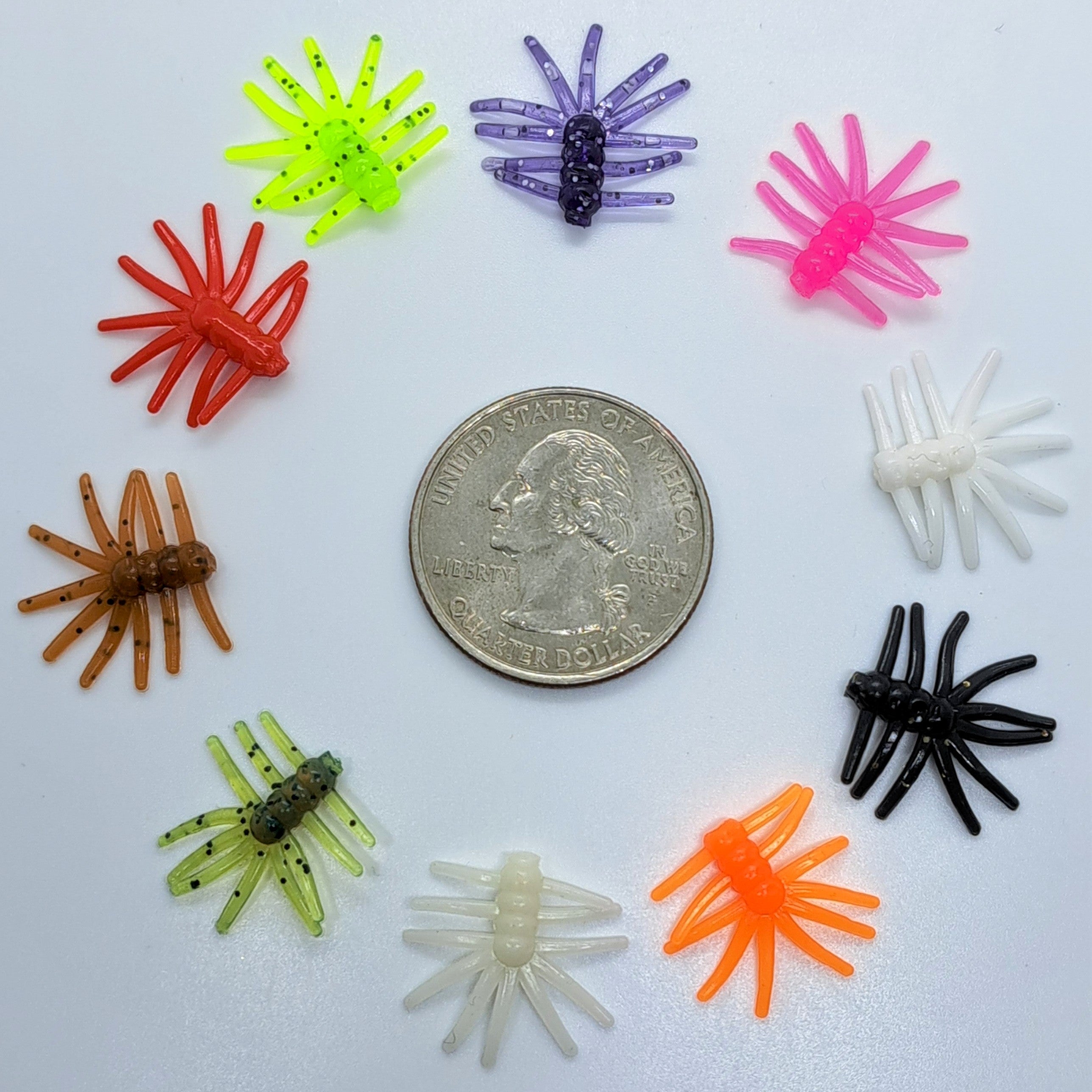 0.625" Mini Spiders – Digger's Jig Tails