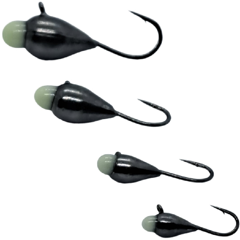 Black Nickel Glow Dot – Digger's Jig Tails