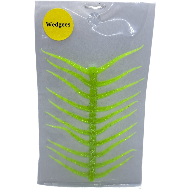 Chartreuse Green/Silver Flk – Digger's Jig Tails