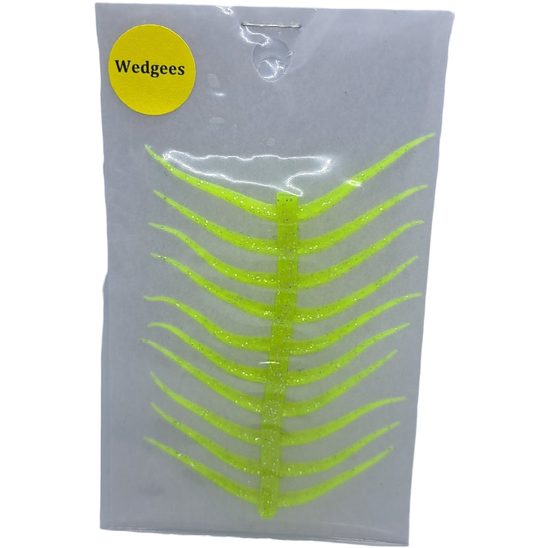 Chartreuse Yellow/Silver Flk – Digger's Jig Tails