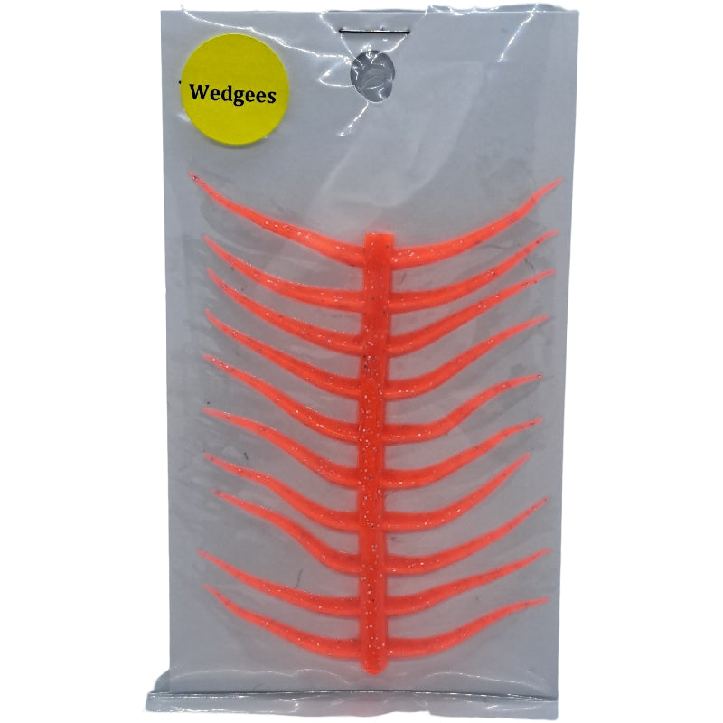 Fluorescent Red/Silver Flk – Digger's Jig Tails