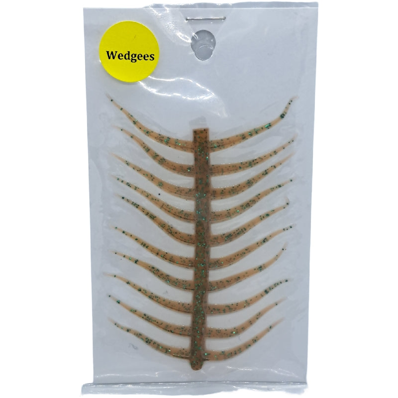 Pumpkinseed/Green Flk – Digger's Jig Tails