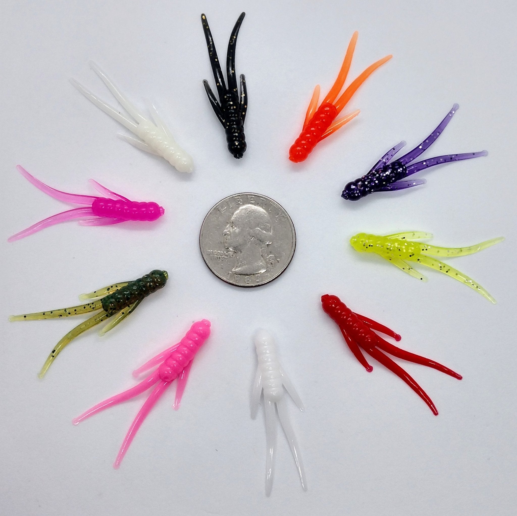 1.5" Crazy Crickets – Digger's Jig Tails