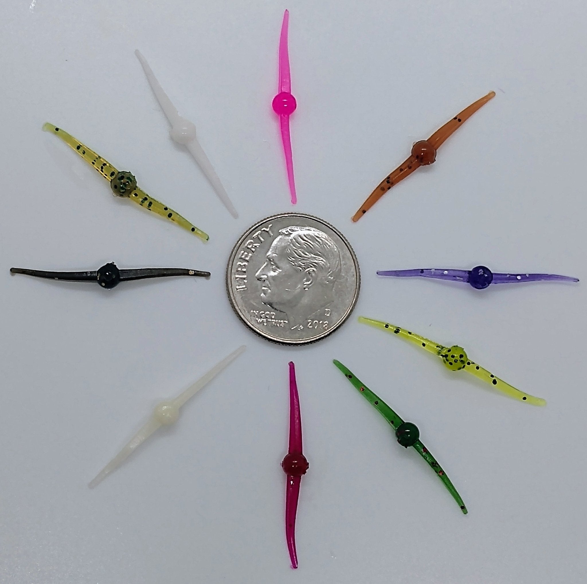 1" Mustache Worms – Digger's Jig Tails